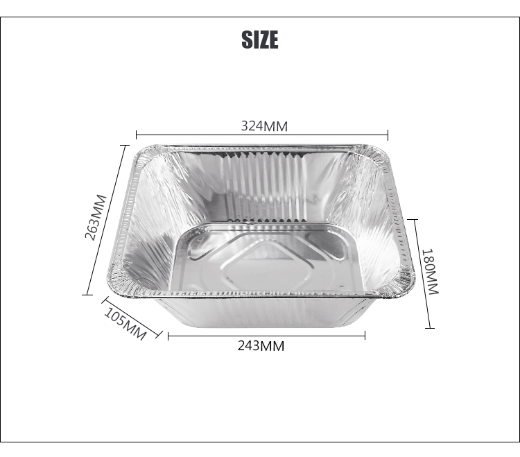 Aluminum foil half size pan LWS-RE324B - Buy aluminium half size pan ...